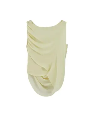 NOCTURNE Draped Sleeveless Blouse - Yellow