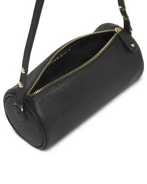 Stoney Clover Lane Brighton Mini Suede Barrel Bag - Caviar
