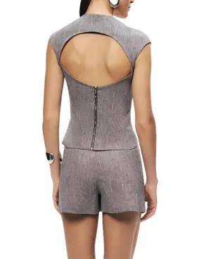 NOCTURNE Open-back Tailored Top