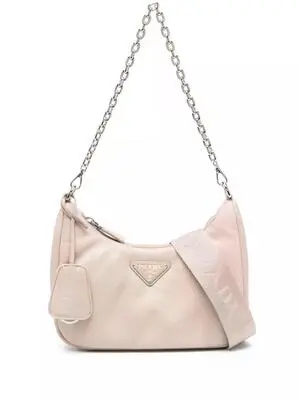 Prada Re-edition Leather Shoulder Bag - Pink