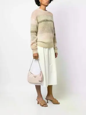 Prada Re-edition Leather Shoulder Bag - Pink