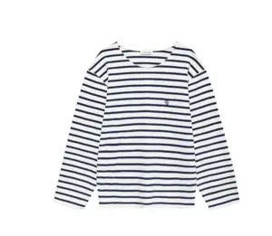 ANINE BING Navy Stripe Long Sleeve T-shirt - Multi