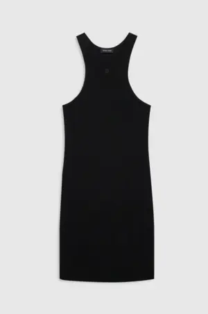 ANINE BING Cole Ribbed Racerback Mini Dress - Black