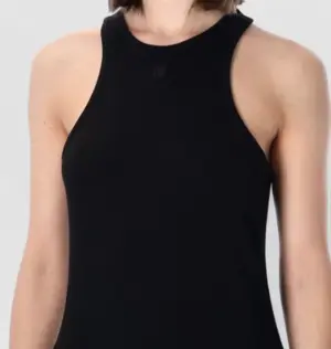 ANINE BING Cole Ribbed Racerback Mini Dress - Black