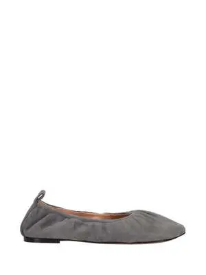NICCOLO PASQUALETTI Obliqua Soft Ballerinas In Calfskin Leather - Gray