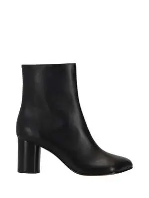 NICCOLO PASQUALETTI Obliqua Calfskin Block Heel Booties - Black