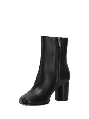 NICCOLO PASQUALETTI Obliqua Calfskin Block Heel Booties - Black