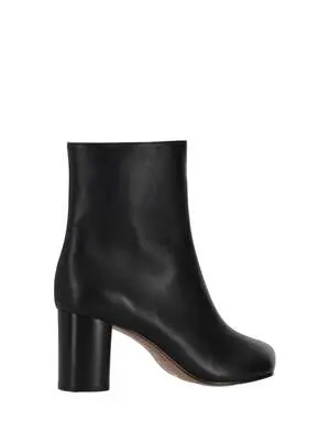 NICCOLO PASQUALETTI Obliqua Calfskin Block Heel Booties - Black