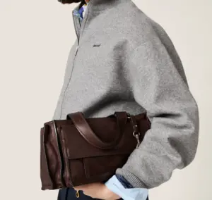 Miu Miu Leather Tote Bag - Bruciato