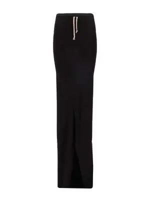 Rick Owens Soft Edfu Long Skirt - Black