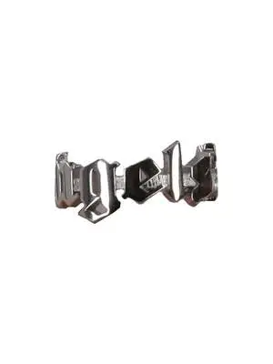 Palm Angels Classic Logo Ring In Silver