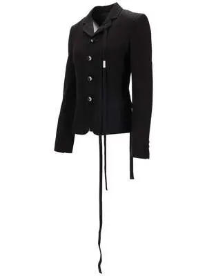 ANN DEMEULEMEESTER Pelagie Slim Fit Deconstructed Cotton Gabardine Jacket