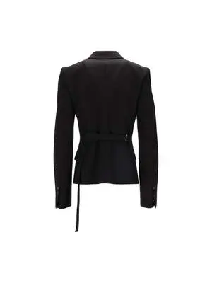 ANN DEMEULEMEESTER Pelagie Slim Fit Deconstructed Cotton Gabardine Jacket