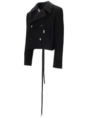 ANN DEMEULEMEESTER Double Breasted Caban Melton Wool Jacket