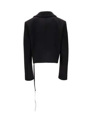 ANN DEMEULEMEESTER Double Breasted Caban Melton Wool Jacket