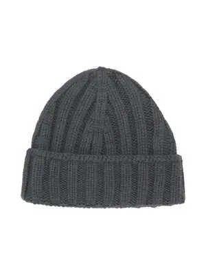 LA ROSE Ribbed Beanie - Breen