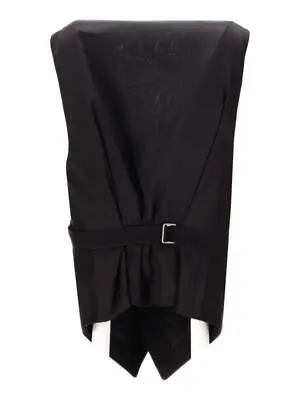 ANN DEMEULEMEESTER Classic Cotton Gabardine Washed Waistcoat
