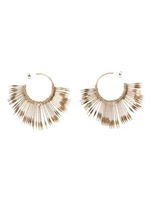 Isabel Marant Étoile Large Fan Hoop Earrings - Light Brass