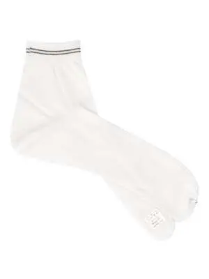 ANTIPAST Striped Tabi Socks - White