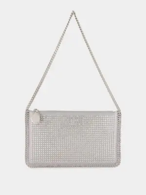 Stella McCartney Falabella Pochette Accessoire Eco Crystal Hotfix - Silver