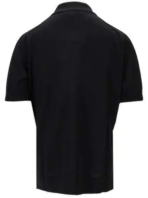 Max Mara Short Sleeve Cardigan With Collared Neckline - Nero