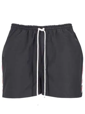Thom Browne Track Shorts In Nylon Cotton Tech - Navy