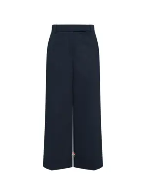 Thom Browne Beltloop Chino In Cotton Gabardine - Navy