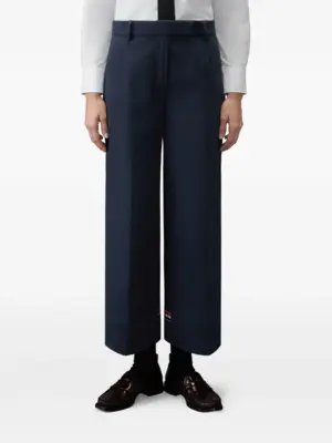 Thom Browne Beltloop Chino In Cotton Gabardine - Navy