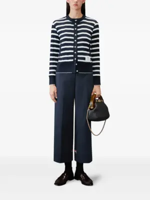 Thom Browne Beltloop Chino In Cotton Gabardine - Navy