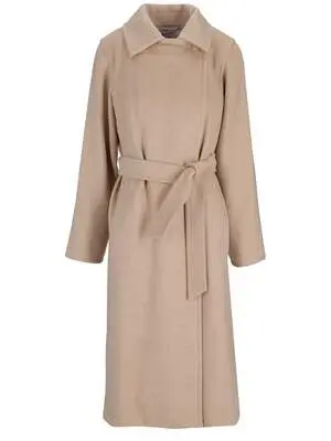 Long Shawl Neck Wool Coats