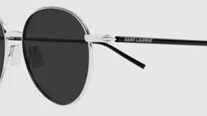 Saint Laurent Sl 865 Sng Metal Sunglasses - Silver Black Grey