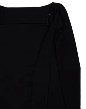 COURREGES Long Dress Buckle Crepe Jersey