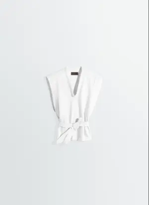 LEMAIRE Sleeveless Belted Top - Milk