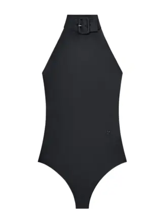 COURREGES Courrèges Tech Crepe Bodysuit With Buckle Detail