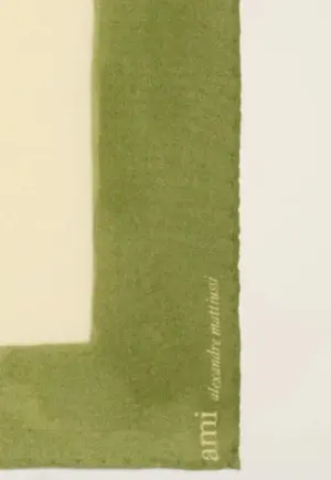 AMI Paris Coeur" Printed Foulard - Matcha