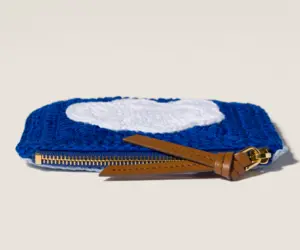 Miu Miu Crochet Coin Pouch - Blu+cielo