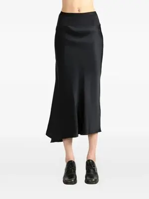 Rick Owens Asymmetric Bias Skirt - Black
