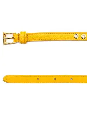 Prada Skinny Eyelet Belt - Yellow