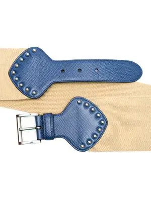 Prada Saffiano Leather Belt - Natural