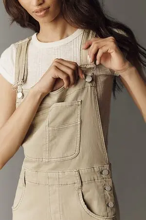 PILCRO Adi Flare Denim Overalls - Alfalfa