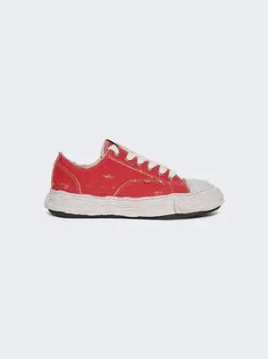 Mihara Yasuhiro Maison MIHARA YASUHIRO Peterson 23 OG Sole Ripped Canvas Low-Top Sneakers Red