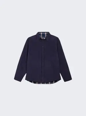 Balenciaga Reversible Shirt And Brown - Navy
