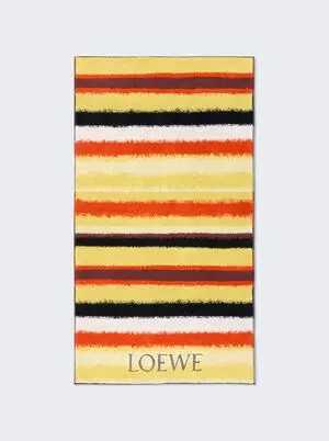 Loewe Paula's Ibiza Terry Cotton Towel And Multicolor - Orange