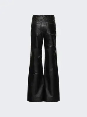 Victoria Beckham Alina Leather Trousers - Black