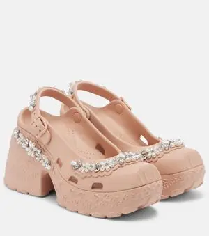 Simone Rocha Embellished Slingback Pumps - Pink