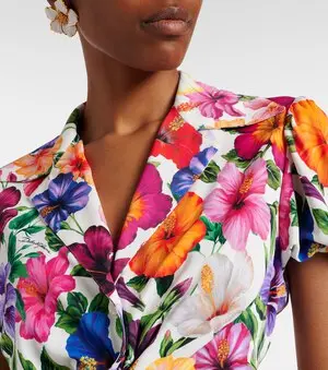 Dolce & Gabbana Floral Print Cropped Shirt - Multicoloured