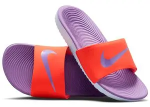 Nike Kawa Slide Sandals - Turf Orange/blue Tint/bright Violet