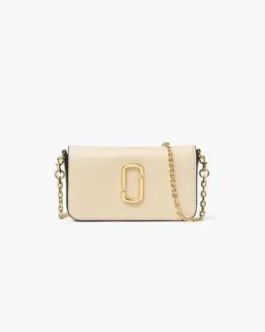 Marc Jacobs The Snapshot Wallet On Chain Bag In Cloud White Multi
