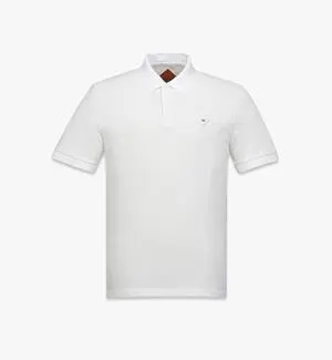 Mcm Diamond Patch Piqué Polo - White