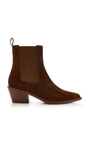GIANVITO ROSSI Wylie Suede Ankle Boots - Brown